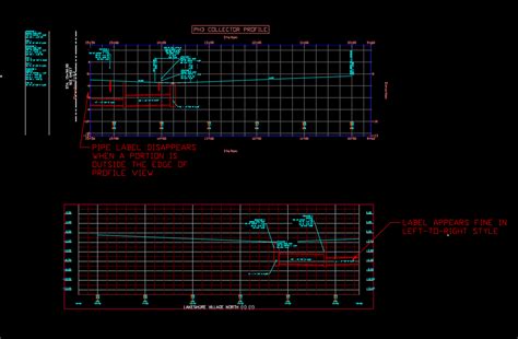 Profile Pipe Label Disappears When Portion Of Pipe Outside View