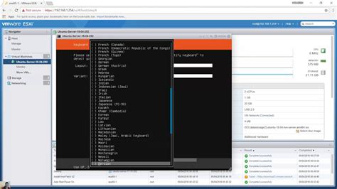 Install Ubuntu Server 1804 On Vmware Vsphere Hypervisor Esxi 65 Youtube