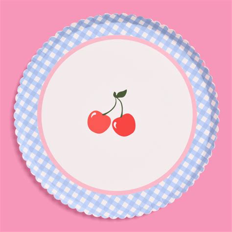 Cherry Plates 24 Paper Plates Honeybug