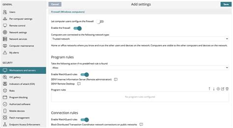 Configure Firewall Settings Windows Computers