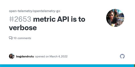 Metric API Is To Verbose Issue Open Telemetry Opentelemetry Go GitHub