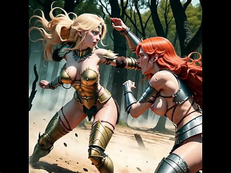 Naked Fighting Amazons In The Style Of Mortal Kombat Created By AI XVIDEOS