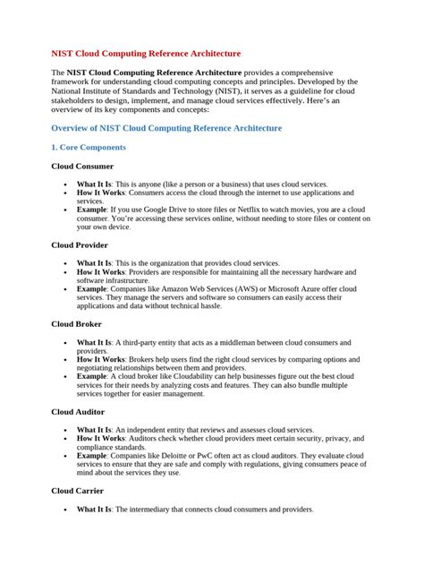 Nist Cloud Computing Reference Architecture Pdf