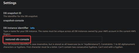 How To Create A AWS RDS Snapshot