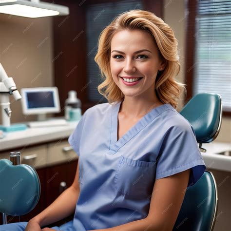 Premium Photo Woman Dentist Dental Technician Or Nurse In Dental Clinic