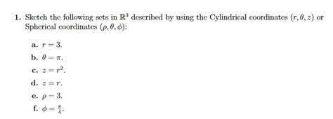solved sketch the following sets in r 3 described by using