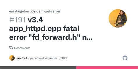 V App Httpd Cpp Fatal Error Fd Forward H No Such File Issue Easytarget Esp Cam