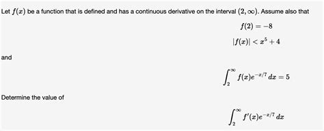 Solved Let Fx Be A Function That Is Defined And Has A