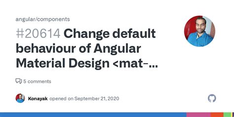 Change Default Behaviour Of Angular Material Design Issue 20614 Angular Components GitHub