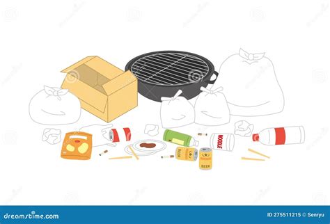 Large Amount Of Illegally Dumped Garbage Cartoon Vector Cartoondealer