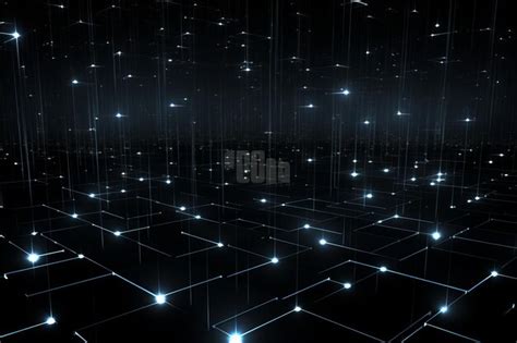 Premium Photo Abstract Digital Grid Embracing Complexity With A Black Background