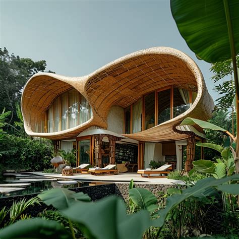 Luxury Bamboo Architecture Sustainable 2 Bedroom Design Bamboo Villa