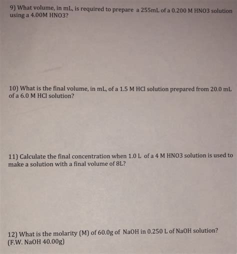 solved solutions 1 how are 100ml of a 30 0 w v solution