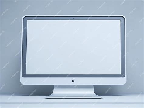 Premium Ai Image Realistic Computer Monitor Silver Frame Isolated Vector Illustration