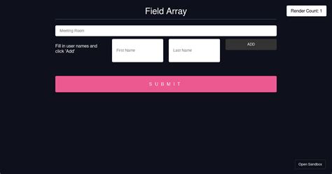 React Hook Form Usefieldarray Forked Codesandbox