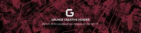 Grunge Creative Header Template Edit Online And Download Example