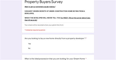 Vikrant Mane On Linkedin Property Buyers Survey