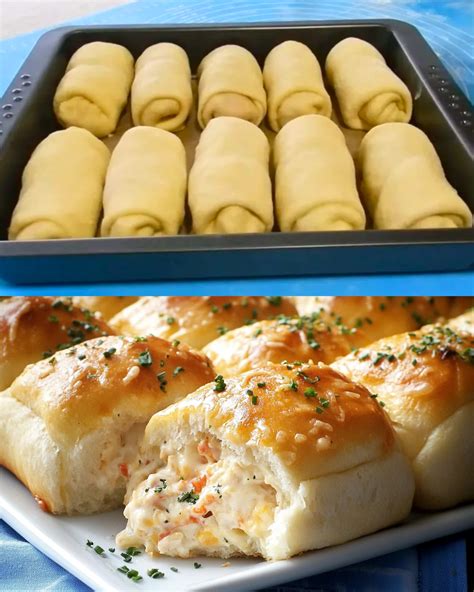 Chicken And Cheese Stuffed Bread Rolls