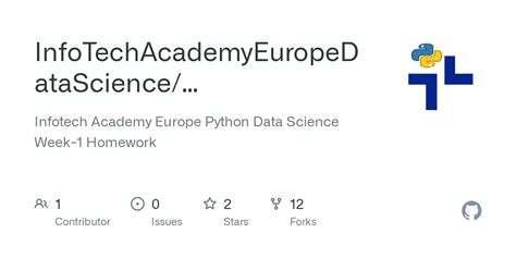 Github Infotechacademyeuropedatascienceweek1homework Infotech