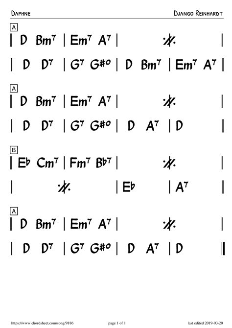 Daphne · Django Reinhardt · Png Preview· Chord Sheet Maker Online