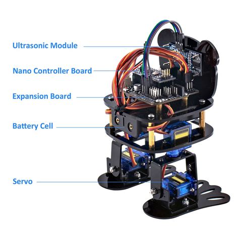 lafvin diy 4 dof panda robot kit programmable dancing robot kit for ar