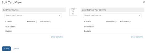 Customize Columns On Cards
