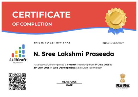 Webdevelopment Internshipexperience Skillcrafttechnology