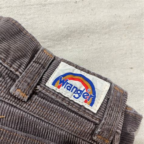 Vintage 70s Wrangler Corduroy Pants Rainbow Tag Brown 24x25 Etsy