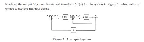 solved find out the output y s and its starred transform