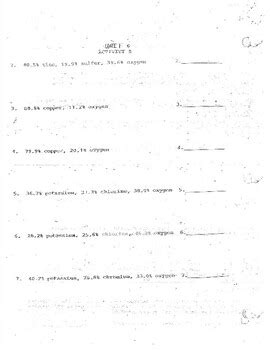 Calculating Empirical Formulas Worksheet By All Your Chemistry Needs