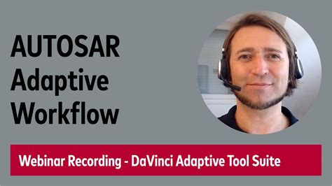 Efficient Autosar Adaptive Workflow Webinar Recording Youtube