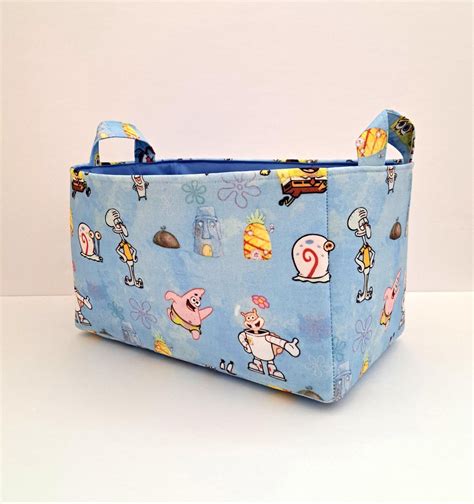 Spongebob Storage Basket Fabric Organizer Bin Container Caddy Etsy