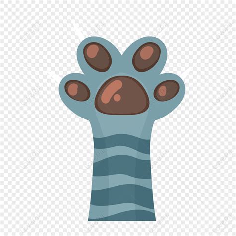 물결 일러스트 모양의 패턴으로 파란 고양이 발발톱발 만화 Png 일러스트 무료 다운로드 Lovepik