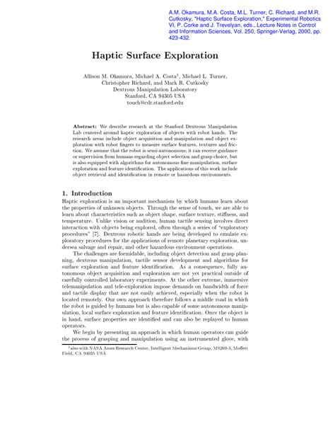 pdf haptic surface exploration