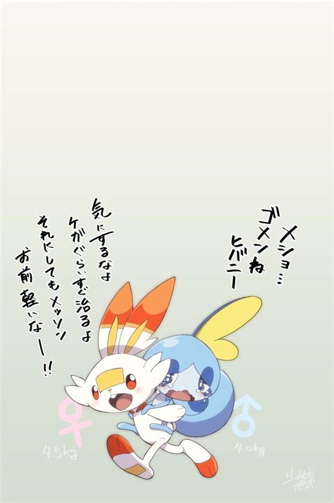 Shourin Bonzu Scorbunny Sobble Nintendo Pokemon Highres Jpeg
