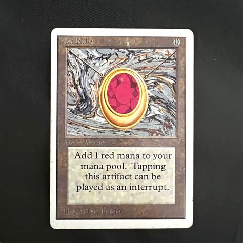 Mox Ruby Played Unlimited English Regular Singles Magic The Gathering