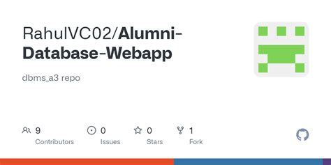 Github Rahulvc02alumni Database Webapp Dbmsa3 Repo
