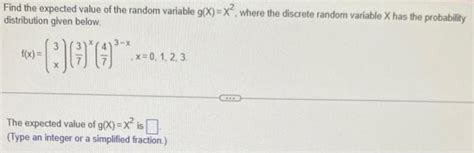 solved find the expected value of the random variable