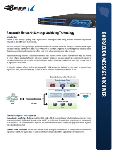 Barracuda Message Archiver Tds Us Pdf Microsoft Outlook World