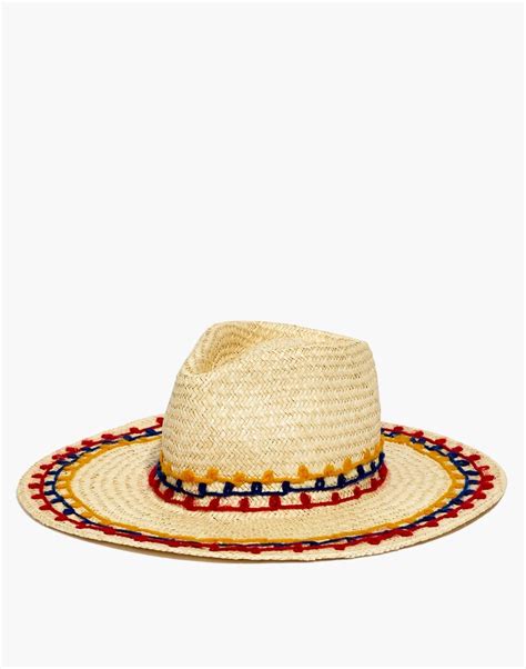 Brixton® Joanna Embroidered Straw Hat Madewell Straw Hat Womens