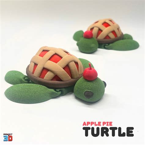 3d Printable 3d Printable Flexi Pie Turtle By Brandon