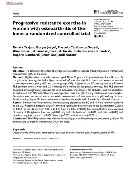 51 Progressive Resistance Exercise In Pdf Osteoarthritis Anatomical Terms Of Motion