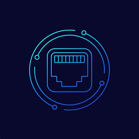 Ethernet Port Line Icon Network Socket Vector Art At Vecteezy