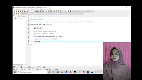Tugas 4 Pengantar Codingcara Memasukkan Nama Dan Nim Menggunakan Dev C Youtube