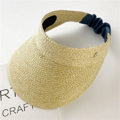 여성용 와이드 브림 밀짚 모자 오픈 탑 디자인 해변 휴가 모자 보호 패션 액세서리 Dxaa Aliexpress