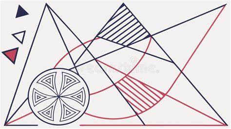 Abstract Geometric Shapes Dynamic Composition And Modern Art Vector Design Generative Ai Stock