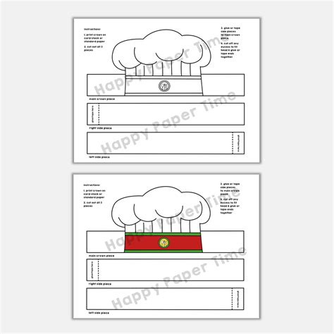 Chef Hat Template Printable
