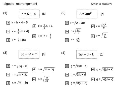 Median Practice And Quiz Questions Algebra Rearrangement