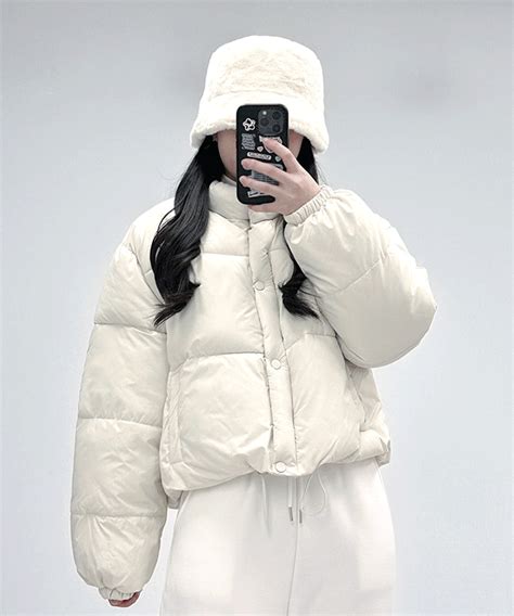 파스텔 숏 패딩 6컬러 크롭 하이넥 스트링 웰론 단추 기본 베이직 패딩 점퍼 겨울 아우터 숏패딩 크롭패딩 하이넥패딩 스트링