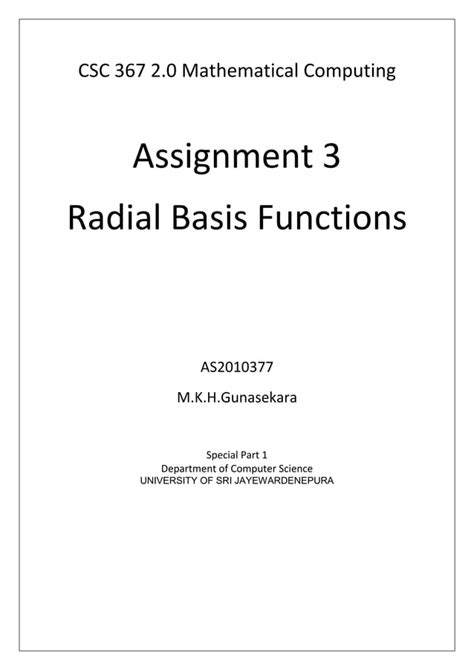 Radial Basis Function Pdf Physics Science